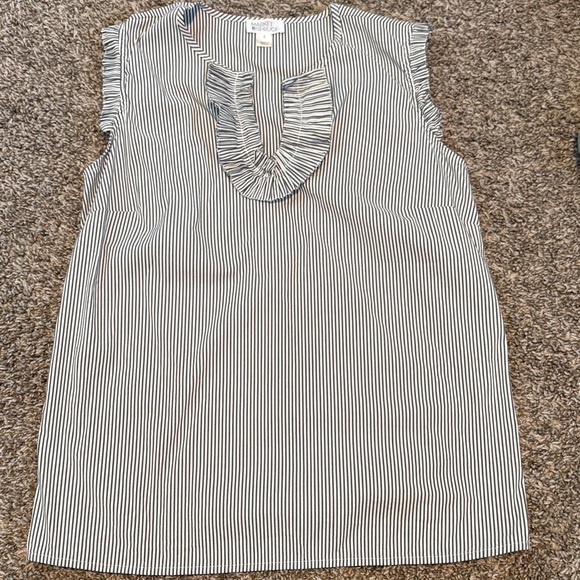 Market & Spruce | Tops | Market Spruce Black And White Striped Blouse ...